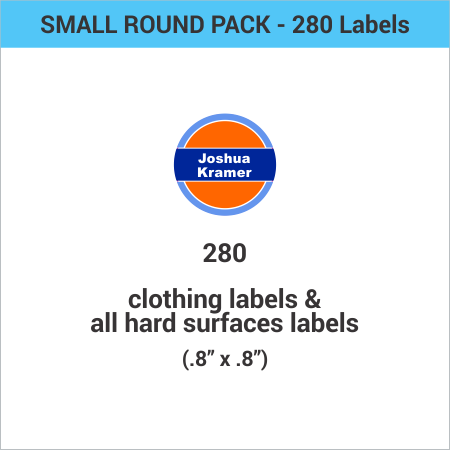 Small Round Label Pack - 280 Stick On Labels
