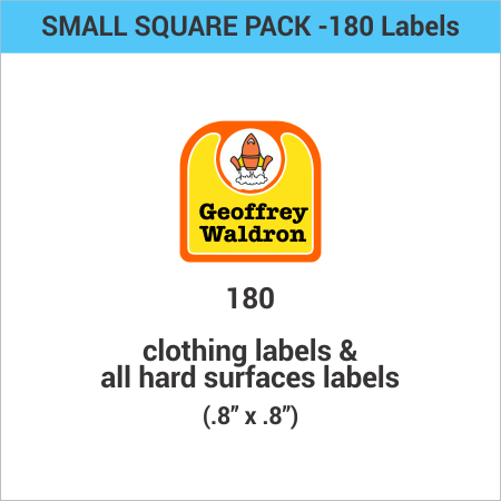 Small Square Label Pack - 180 Stick On Waterproof Labels