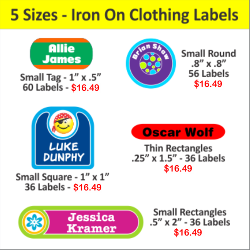 Iron On Name Tags | Iron On Labels For Clothes