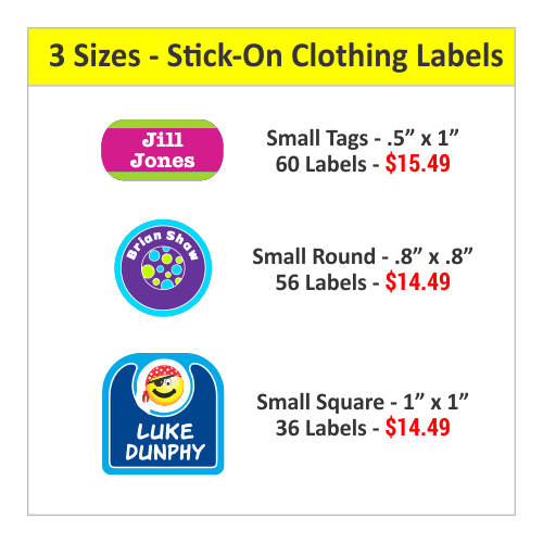 Stick On Clothes Labels | Clothing Label Stickers | IdentaMe Labels